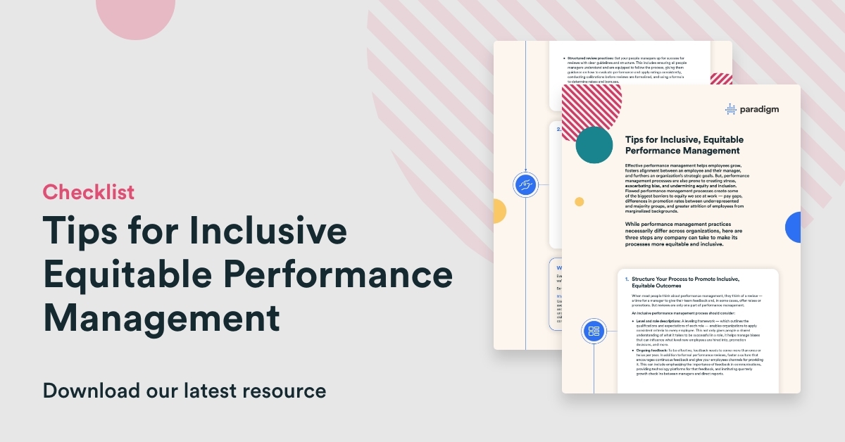 Tips for Inclusive, Equitable Performance Management